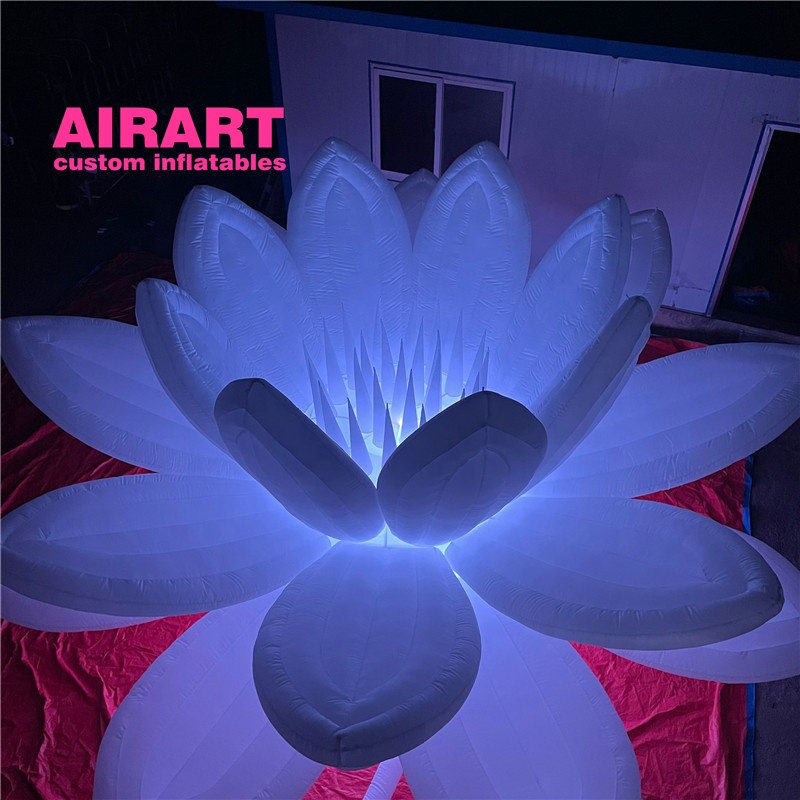 GIANT custom inflatable flower, inflatable red lotus with led lights-AIRART