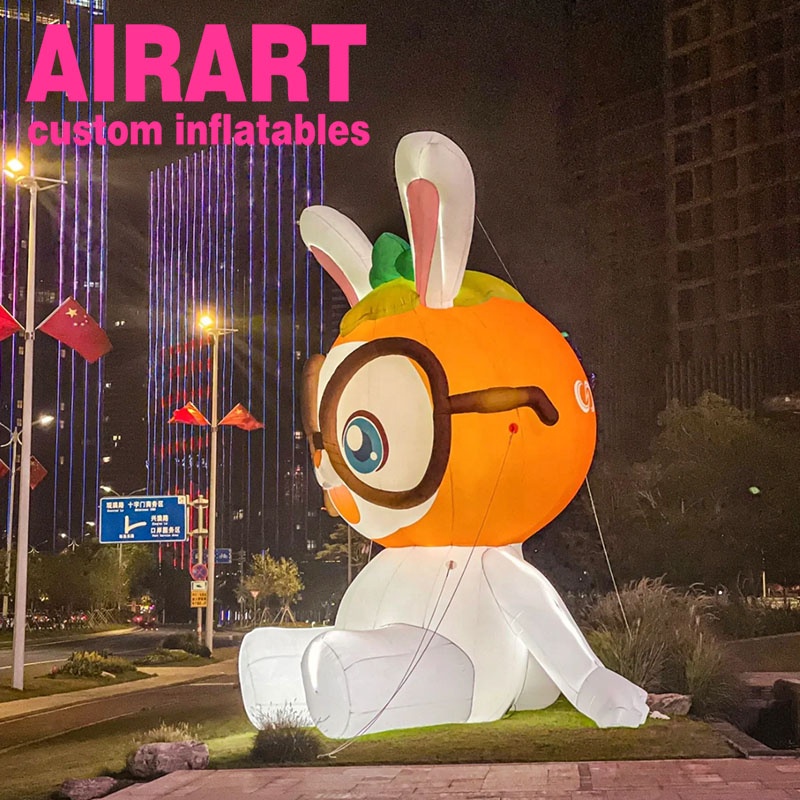 decorative giant inflatable bunny cartoons for Square /shopping mall-AIRART