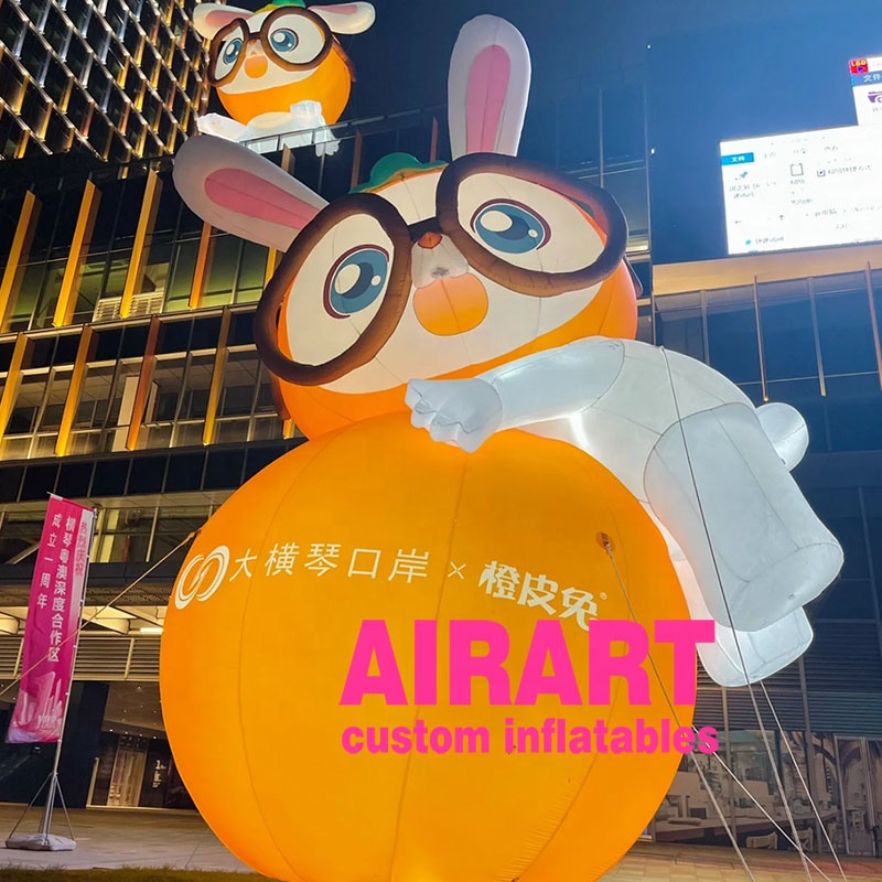 decorative giant inflatable bunny cartoons for Square /shopping mall-AIRART