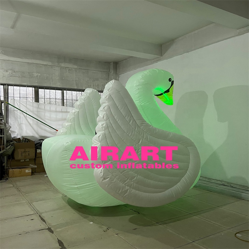 inflatable swan puppet inflatable swan costume for holiday party-AIRART