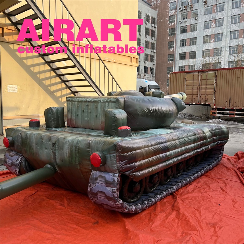portable decorated inflatable tank model for event advertising-AIRART