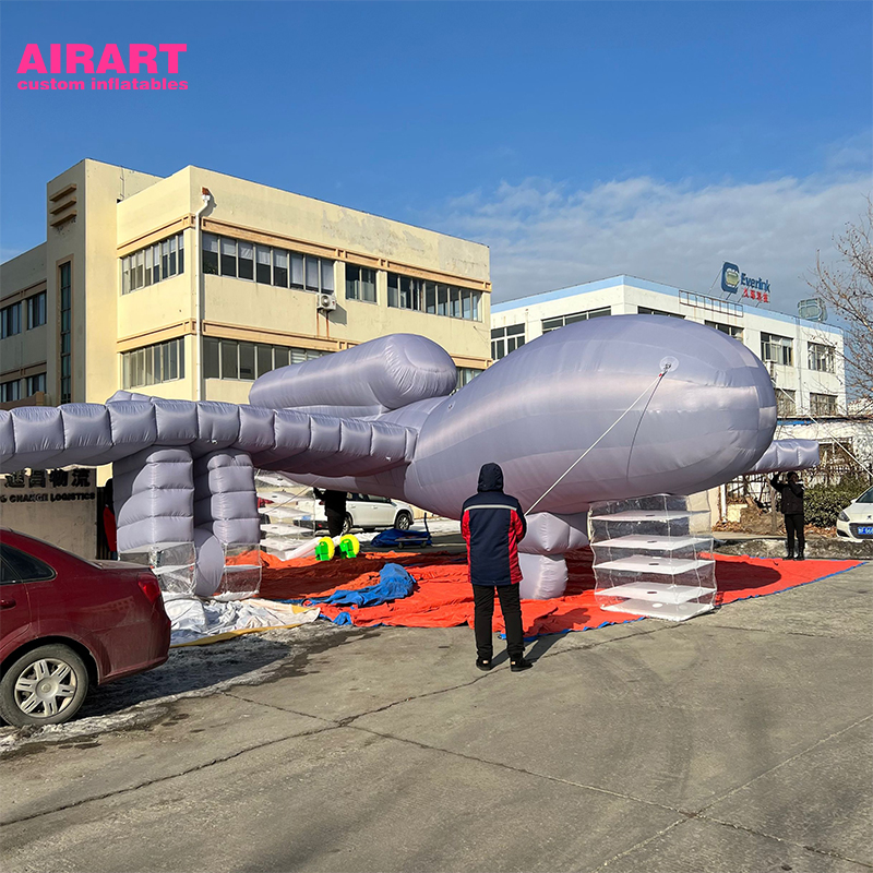 customized inflatable helicopter model for military exhibition-AIRART