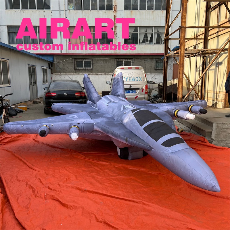 giant inflatable military fight plane model for advertising-AIRART