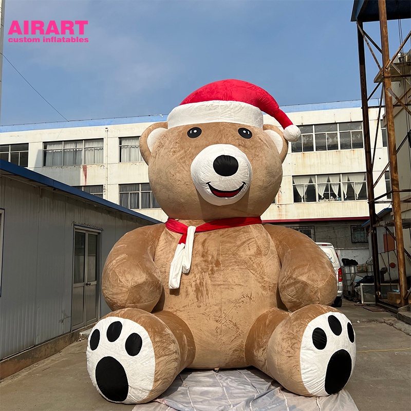 4m inflatable plush bear inflatable Christmas bear - Aiyate