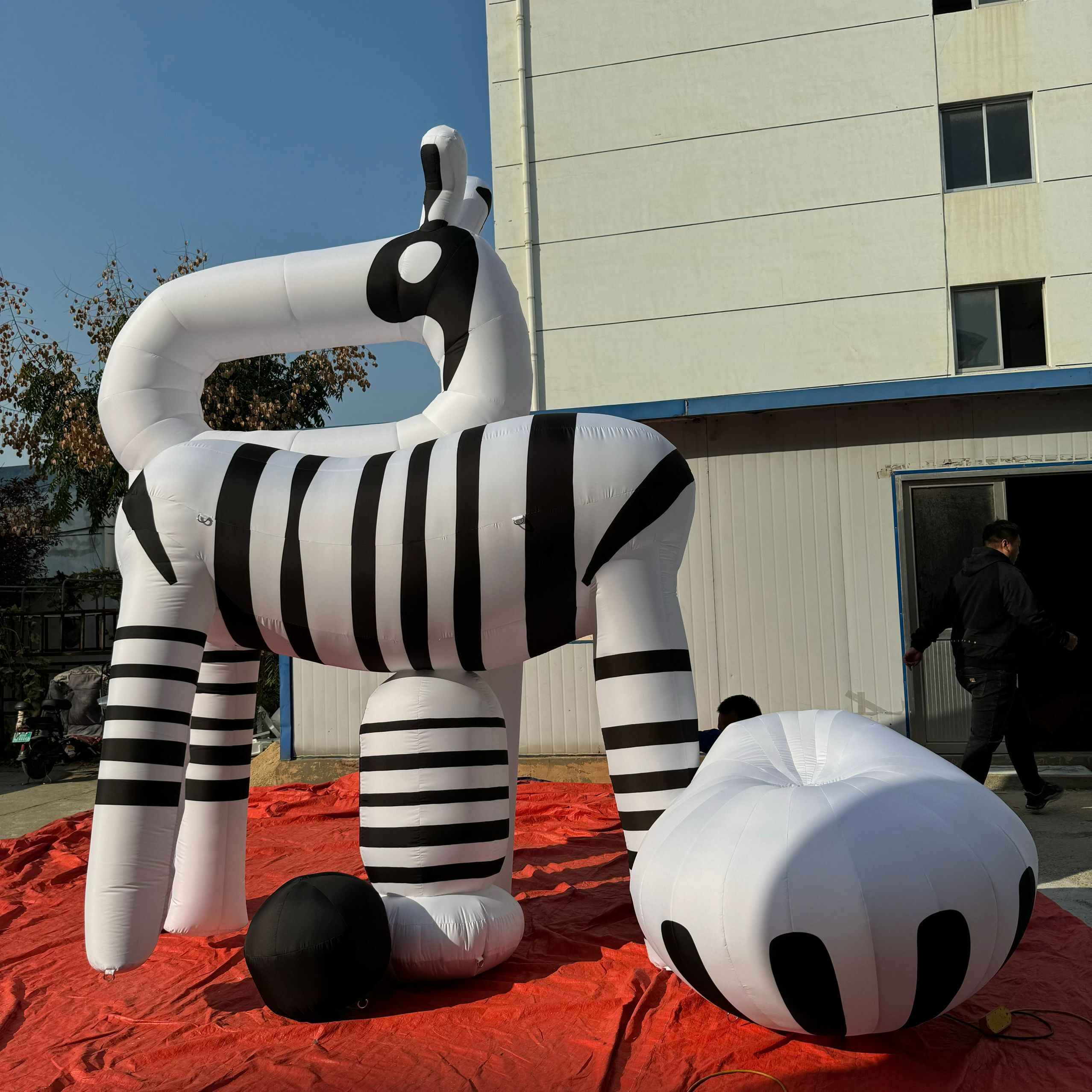 3m high square inflatable cartoons inflatable zebra - Aiyate