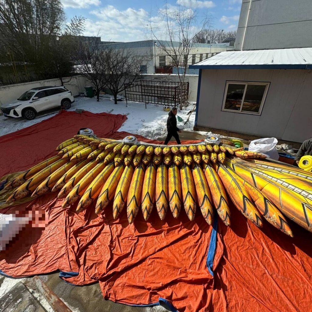 10m wide inflatable phenix wings giant inflatable phenix stage ...