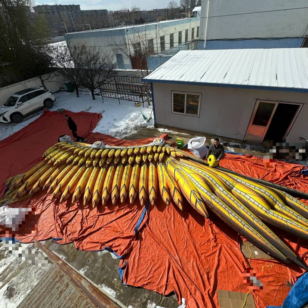10m wide inflatable phenix wings giant inflatable phenix stage ...