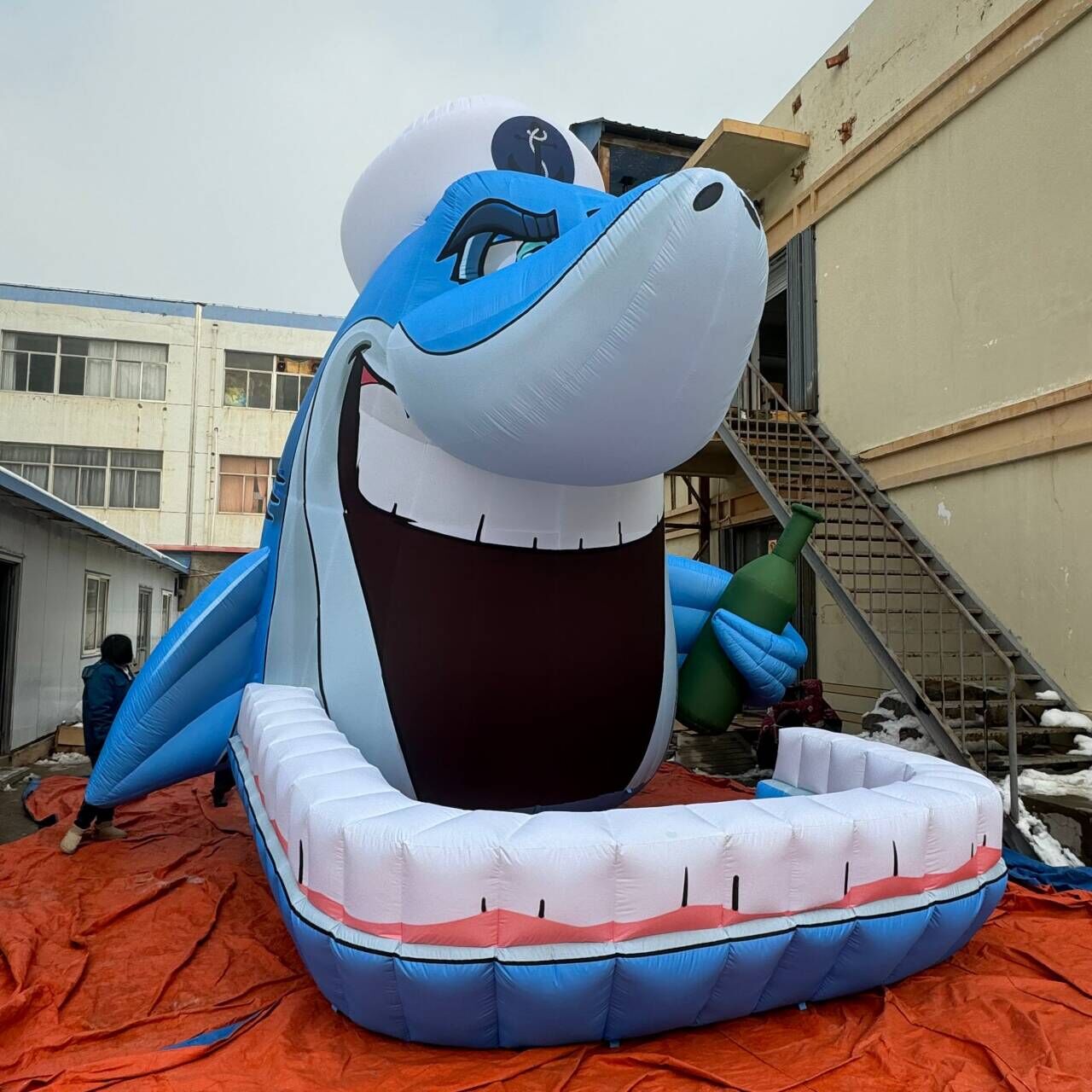 customized inflatable shark cartoon inflatable shark bar counter - Aiyate