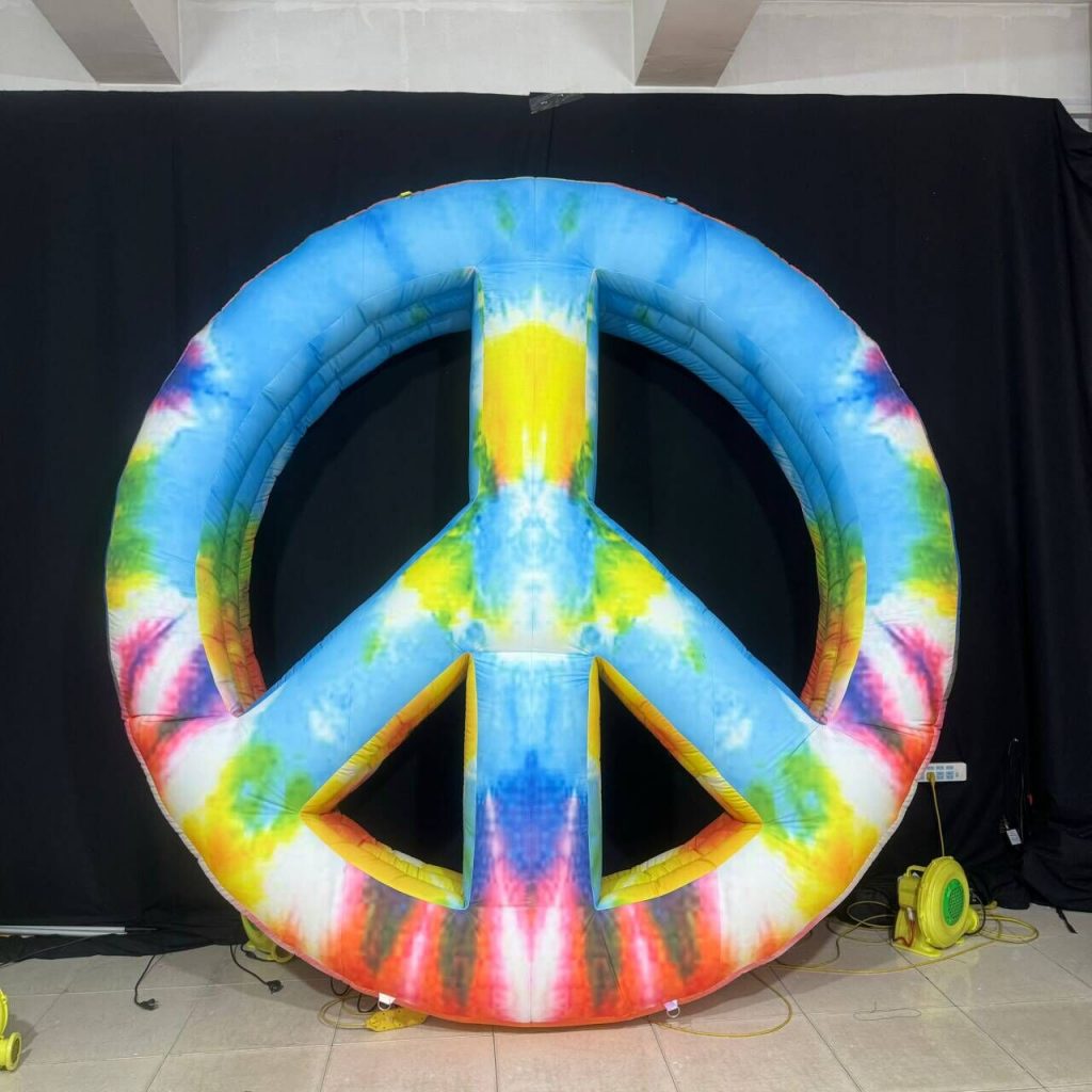 giant inflatable peace sign logo for event-AIRART
