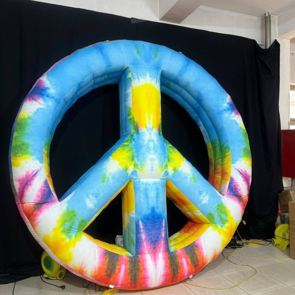 giant inflatable peace sign logo for event-AIRART